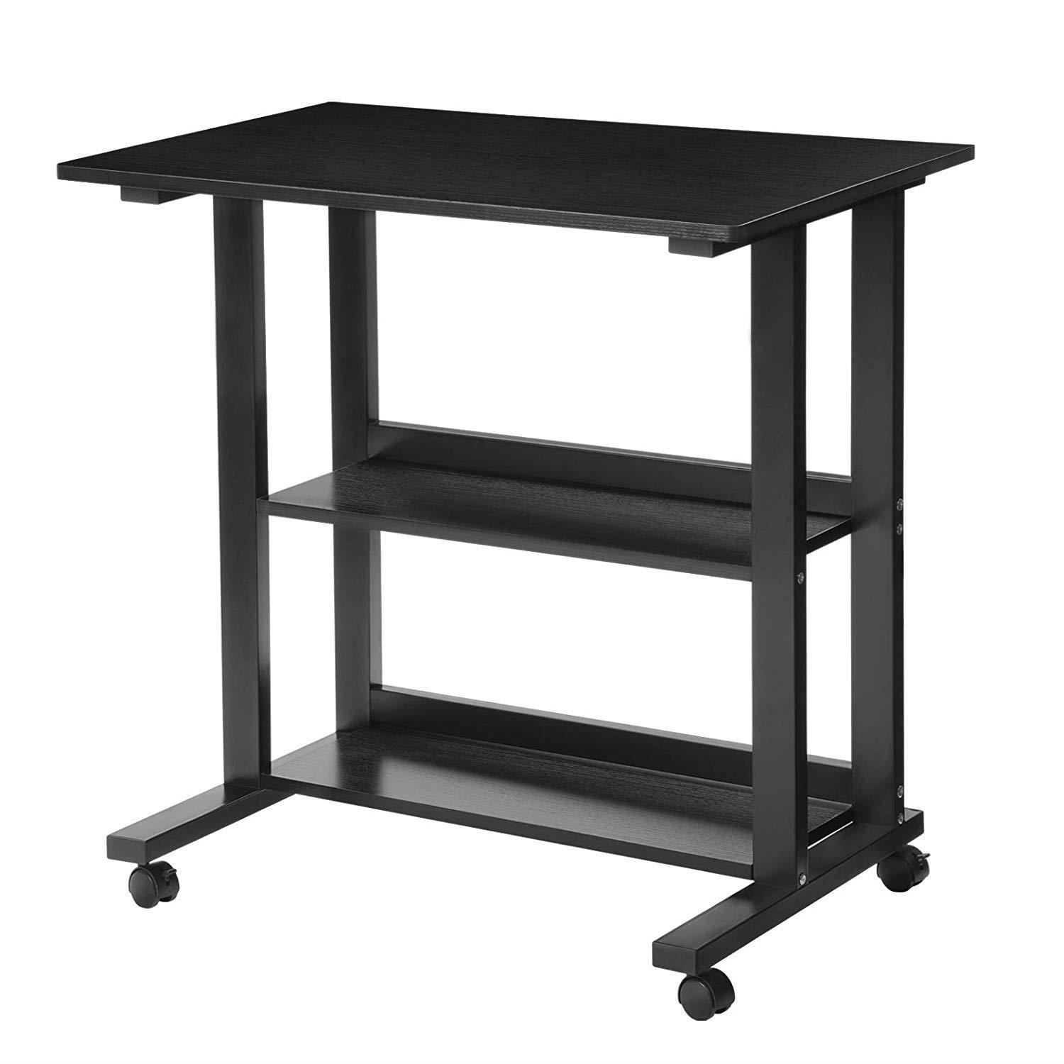 Table Informatique à roulettes JOEL, Structure Métallique, en bois ...