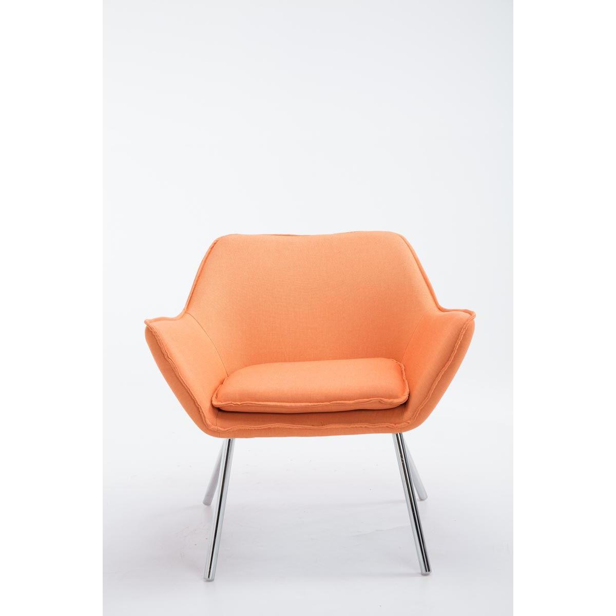 Fauteuil Design ALICE, Moderne, Grand Rembourrage, en Tissu, Orange ...